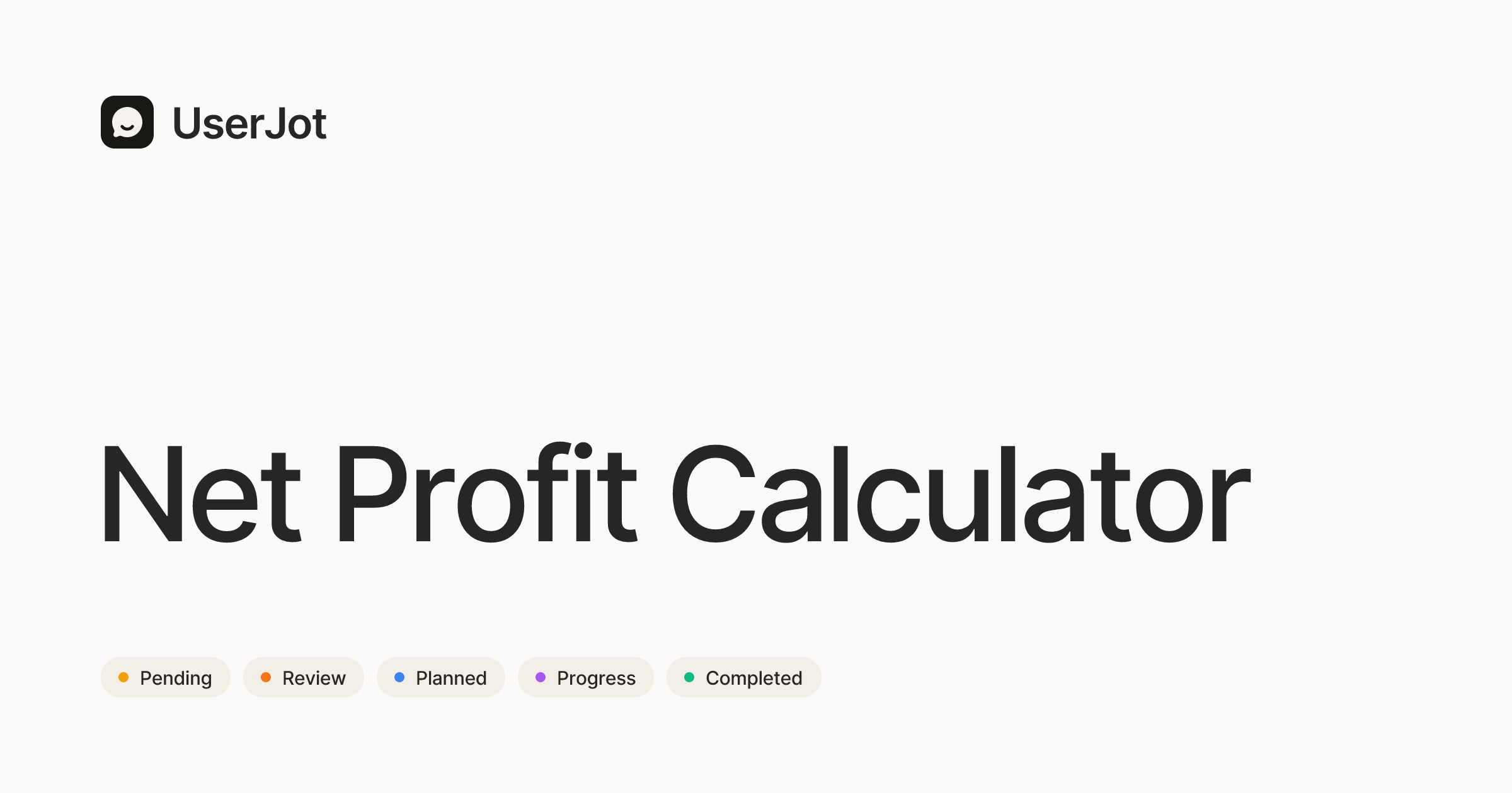 Free Net Profit Calculator — UserJot